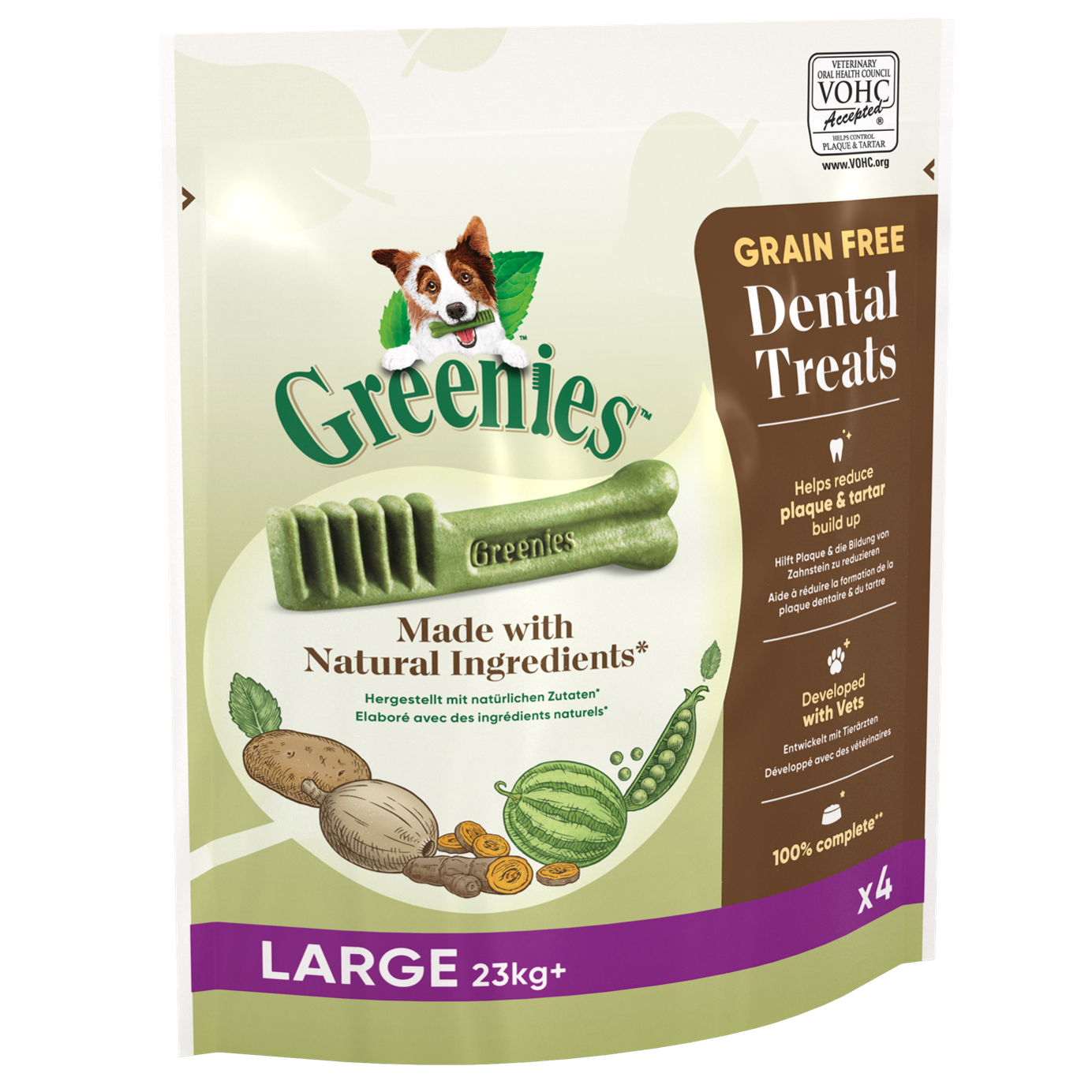 GREENIES™ Grain Free Adult Large Dog Treats 4 x Dental Chews 170g